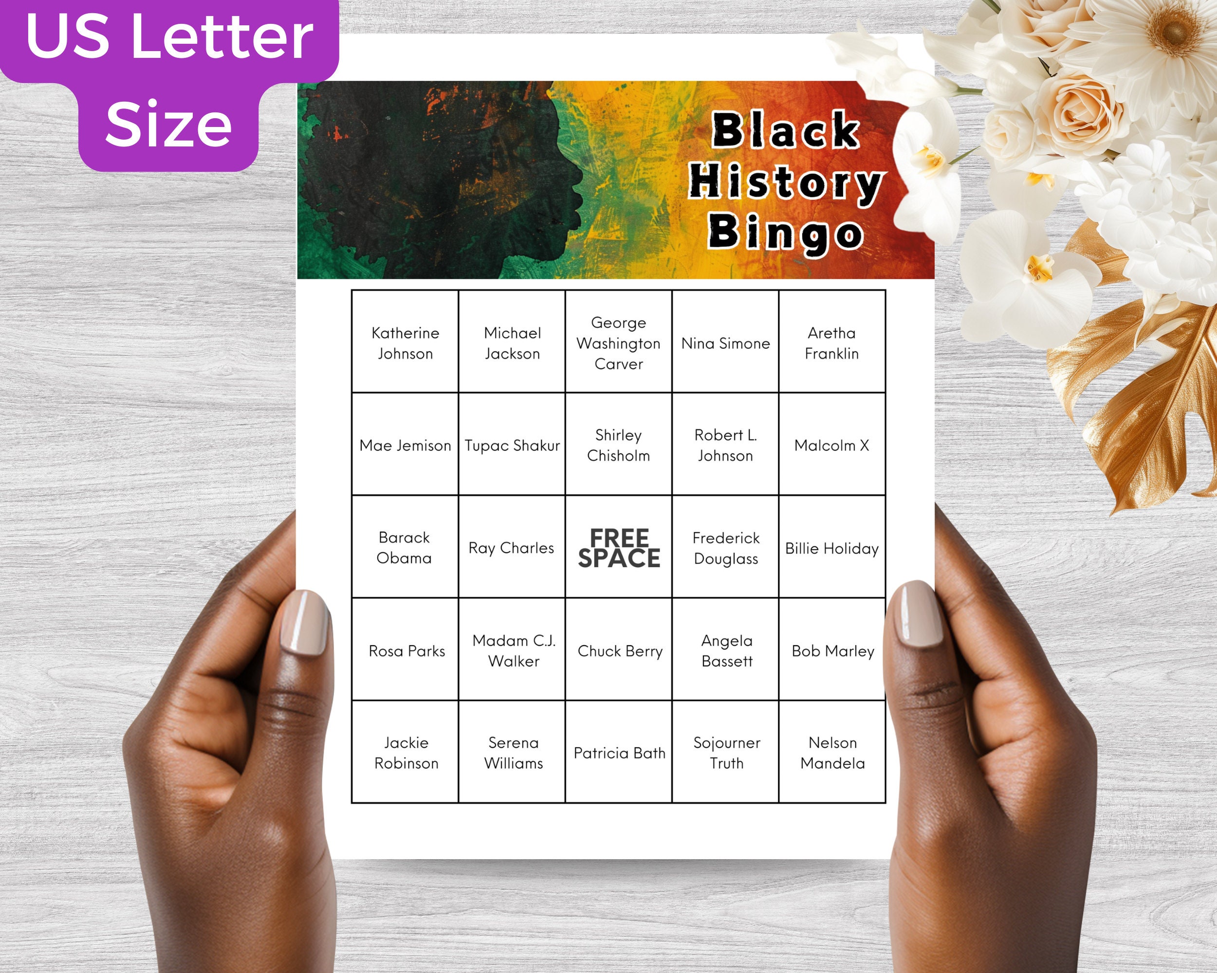 Printable Black History Bingo Game, Juneteenth, Black History Trivia ...