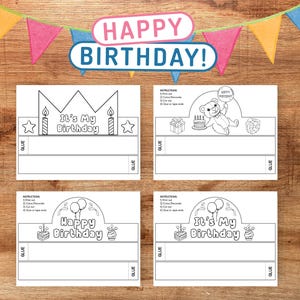 Happy Birthday Paper Crowns, It's My Birthday, Birthday Hat, Birthday ...