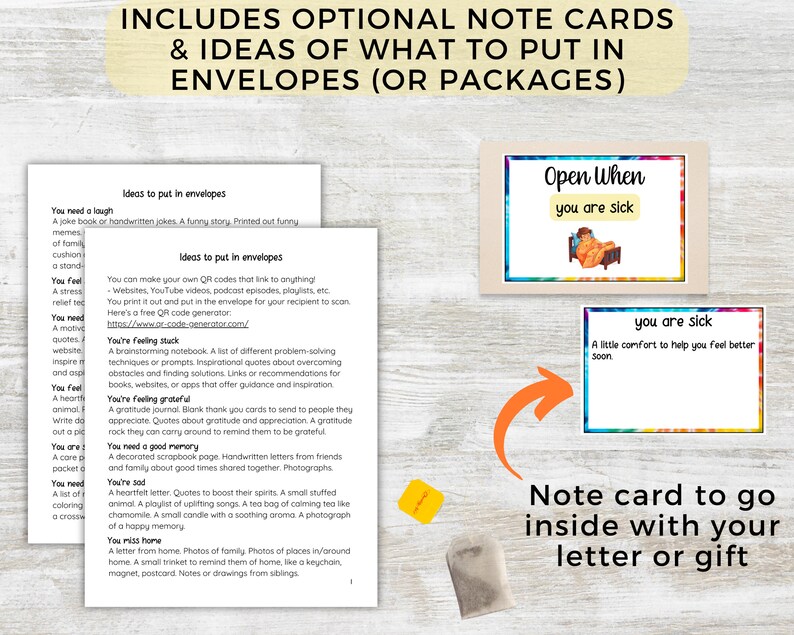 Printable Open When Envelopes College Students, 71 Open When Letters ...