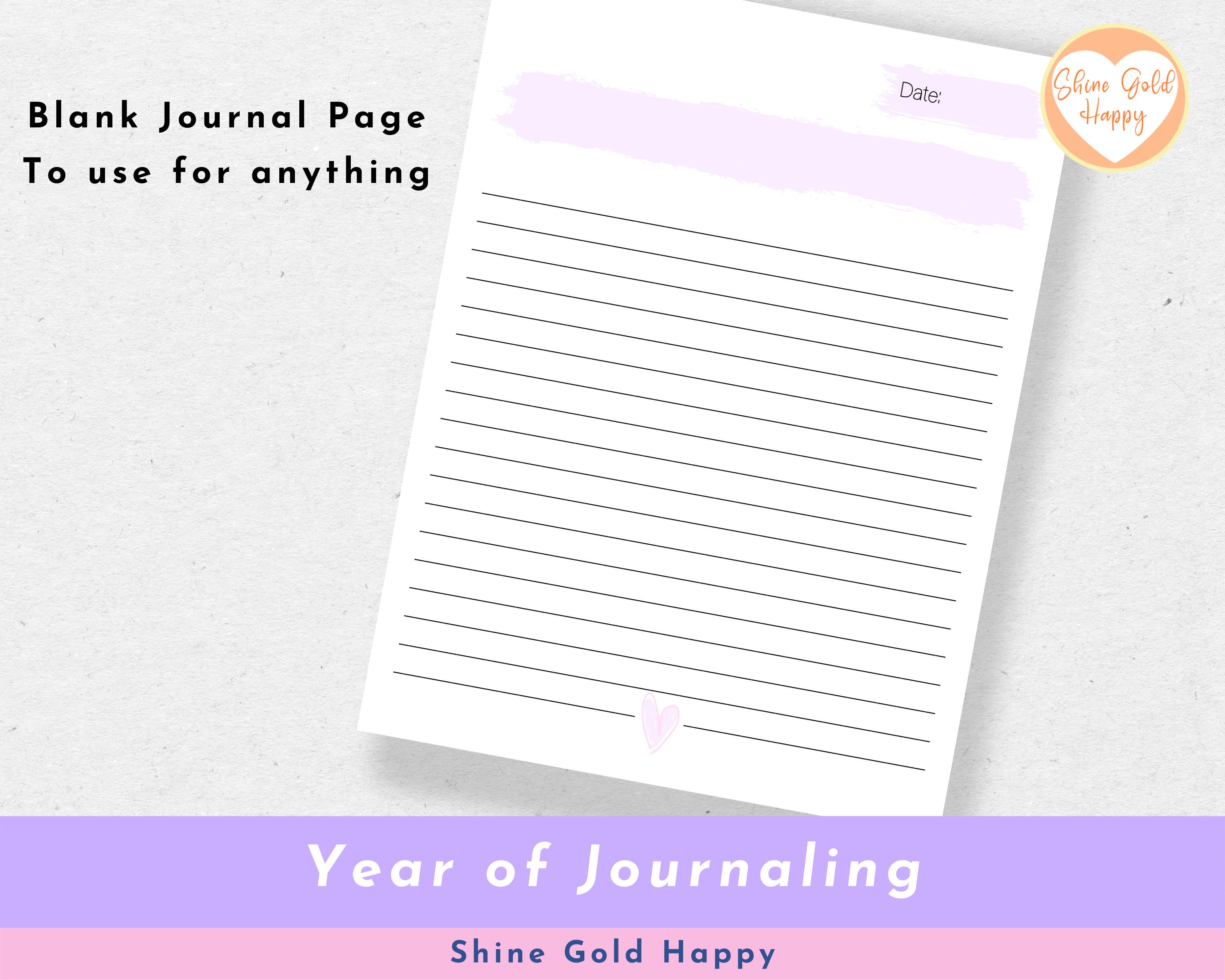 Year of Journaling, 365 Daily Journal Prompts, Monthly Themed Journal ...