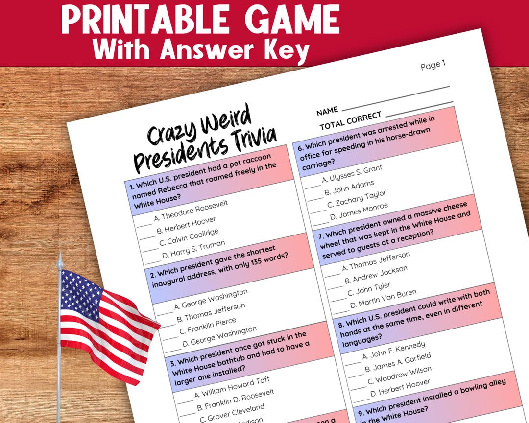 Crazy Weird Presidents Trivia, Presidents Day, Fun Facts About Past US ...