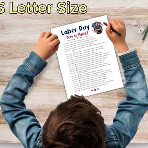 Labor Day Trivia Game, True or False, Labor Day Activity for Kids ...