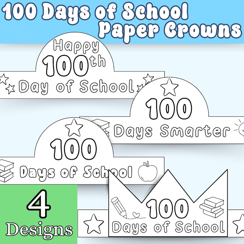 100th Day of School Hats - Etsy