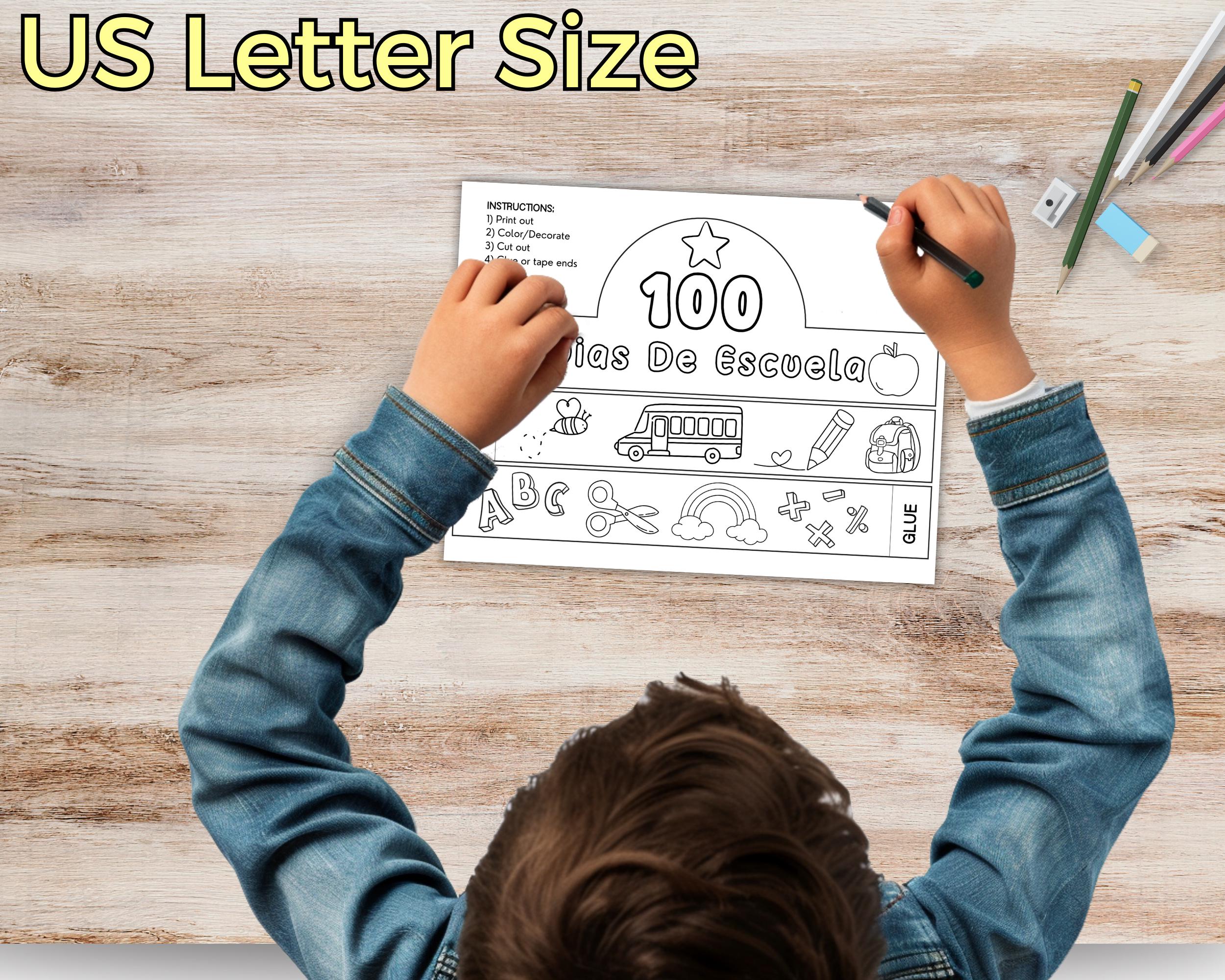 100 Days of School Spanish Paper Crown, 100 Días De Escuela, 100 Días ...