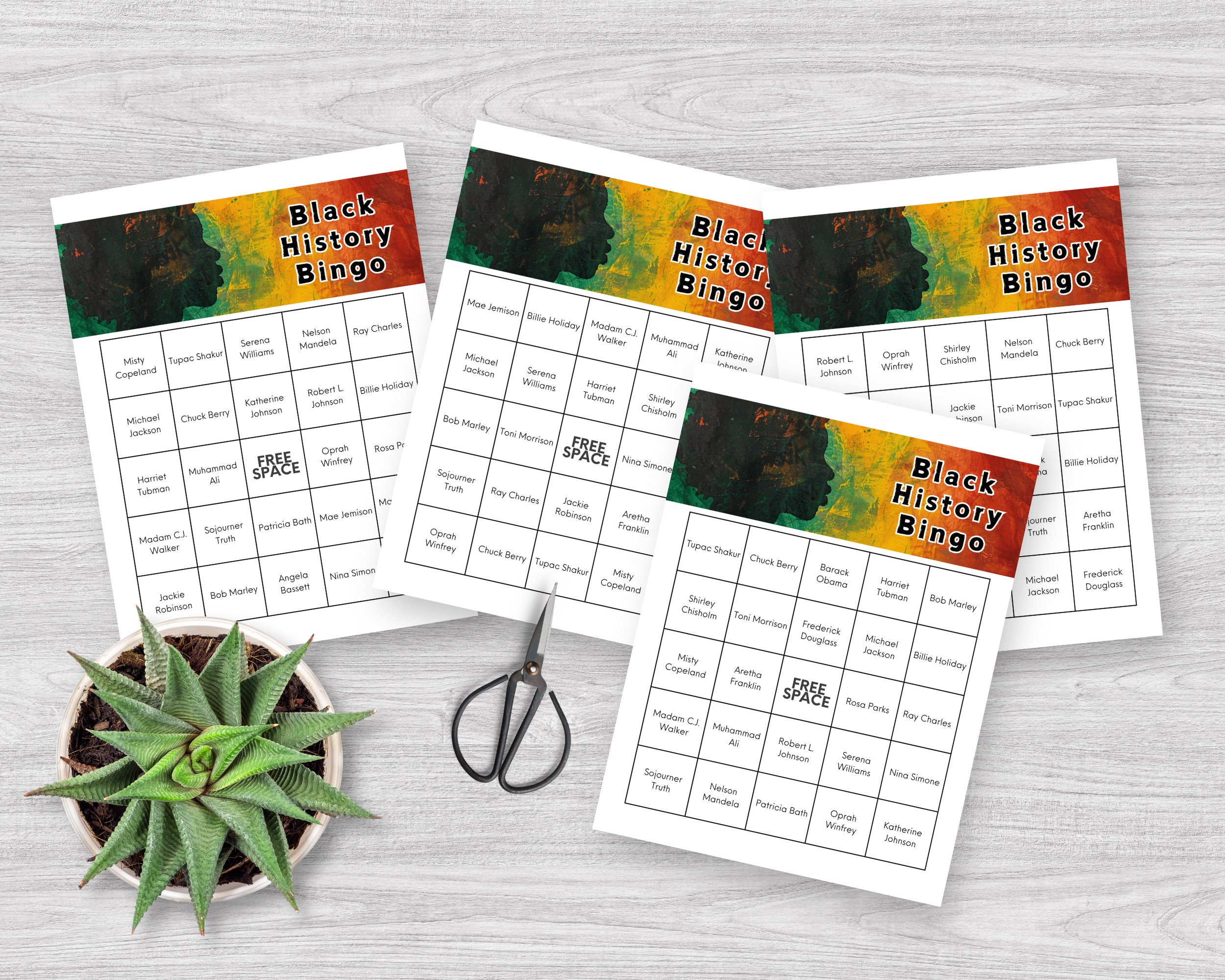 Printable Black History Bingo Game, Juneteenth, Black History Trivia ...
