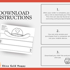 Cowboy Hat Paper Crown, Sheriff Hat, Cowgirl Hat, Coloring Craft for ...