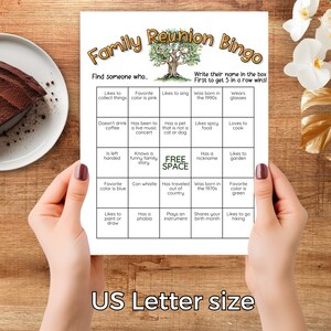 Family Reunion Bingo Printable Game, Find Someone Who, Family Reunion ...