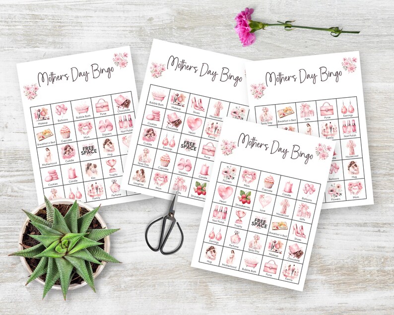 Mothers Day Bingo Printable Game, Mothers Day Games, 50 Bingo Cards ...