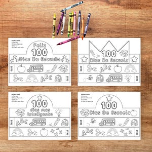100 Days of School Spanish Paper Crown, 100 Días De Escuela, 100 Días ...