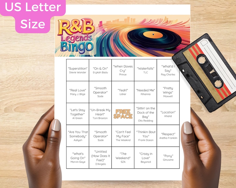 Rnb Legends Music Bingo, Soul Music, Motown, Spotify Playlist, 50 ...