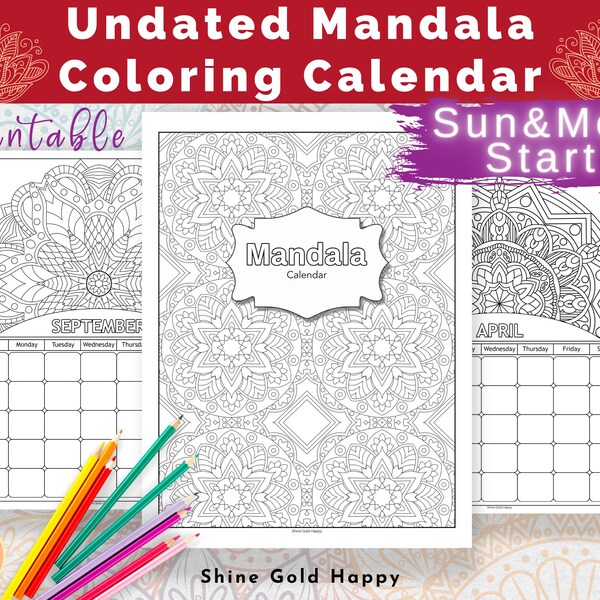 Mandala Calendar - Etsy