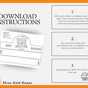 Halloween Paper Crowns, Coloring Craft for Kids, Paper Crown Craft ...