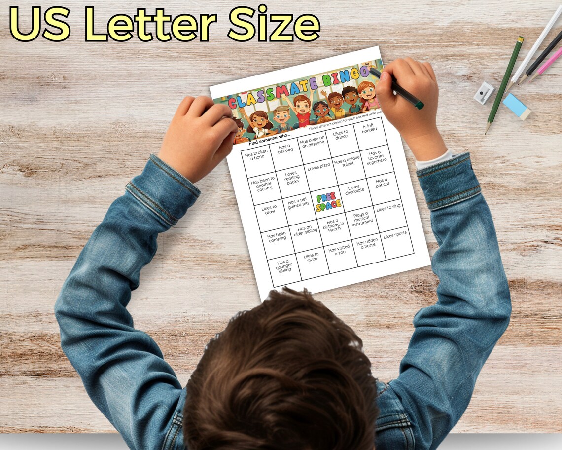 Classmate Bingo, Printable First Day of School Icebreaker Game to Get ...