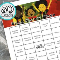 Black History Bingo, Black History Games, Black History Month Bingo, 30 ...