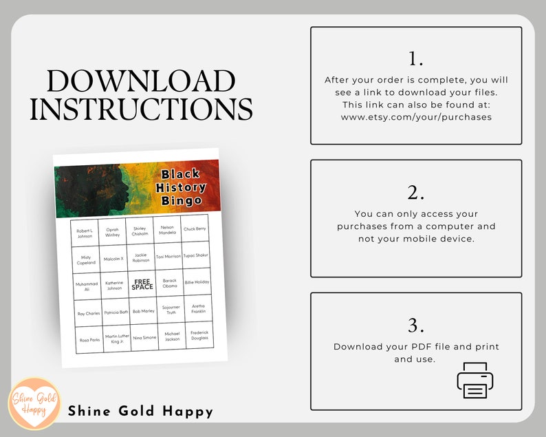 Printable Black History Bingo Game, Juneteenth, Black History Trivia ...