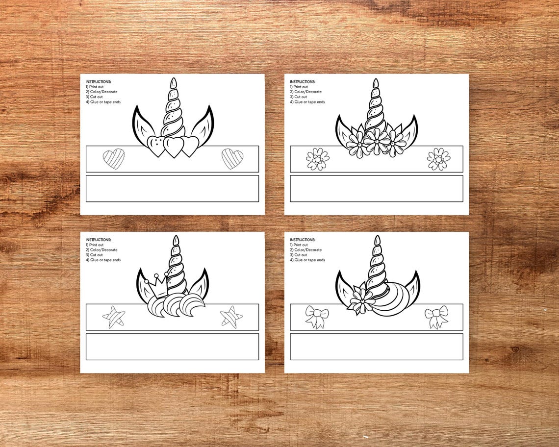 Unicorn Paper Crown, Unicorn Birthday Party, Unicorn Paper Craft ...