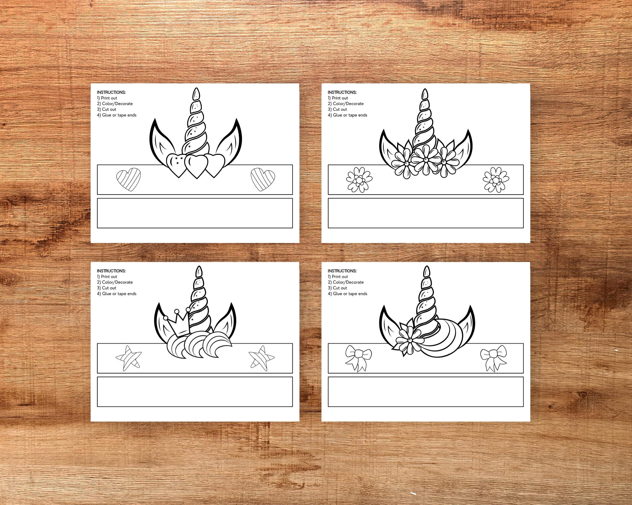 Unicorn Paper Crown, Unicorn Birthday Party, Unicorn Paper Craft ...