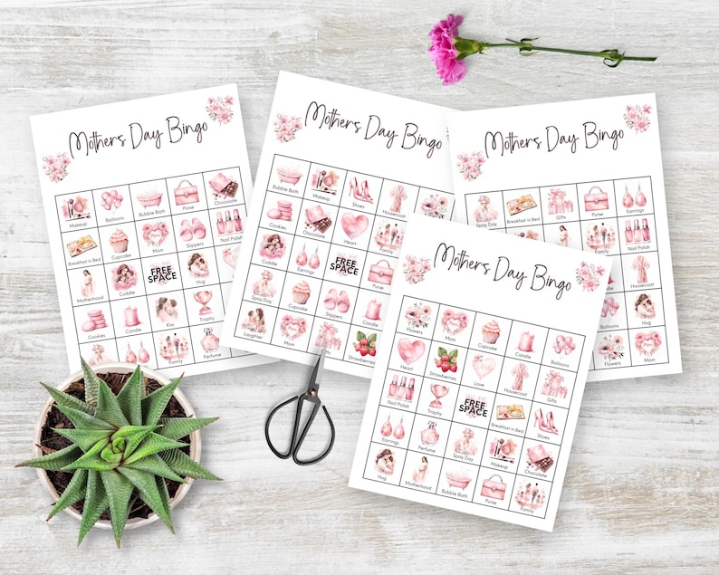 Mothers Day Bingo Printable Game, Mothers Day Games, 50 Bingo Cards ...