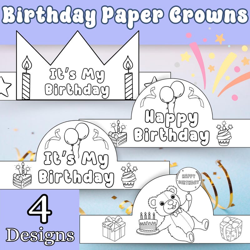 Paper Happy Birthday Hats - Etsy