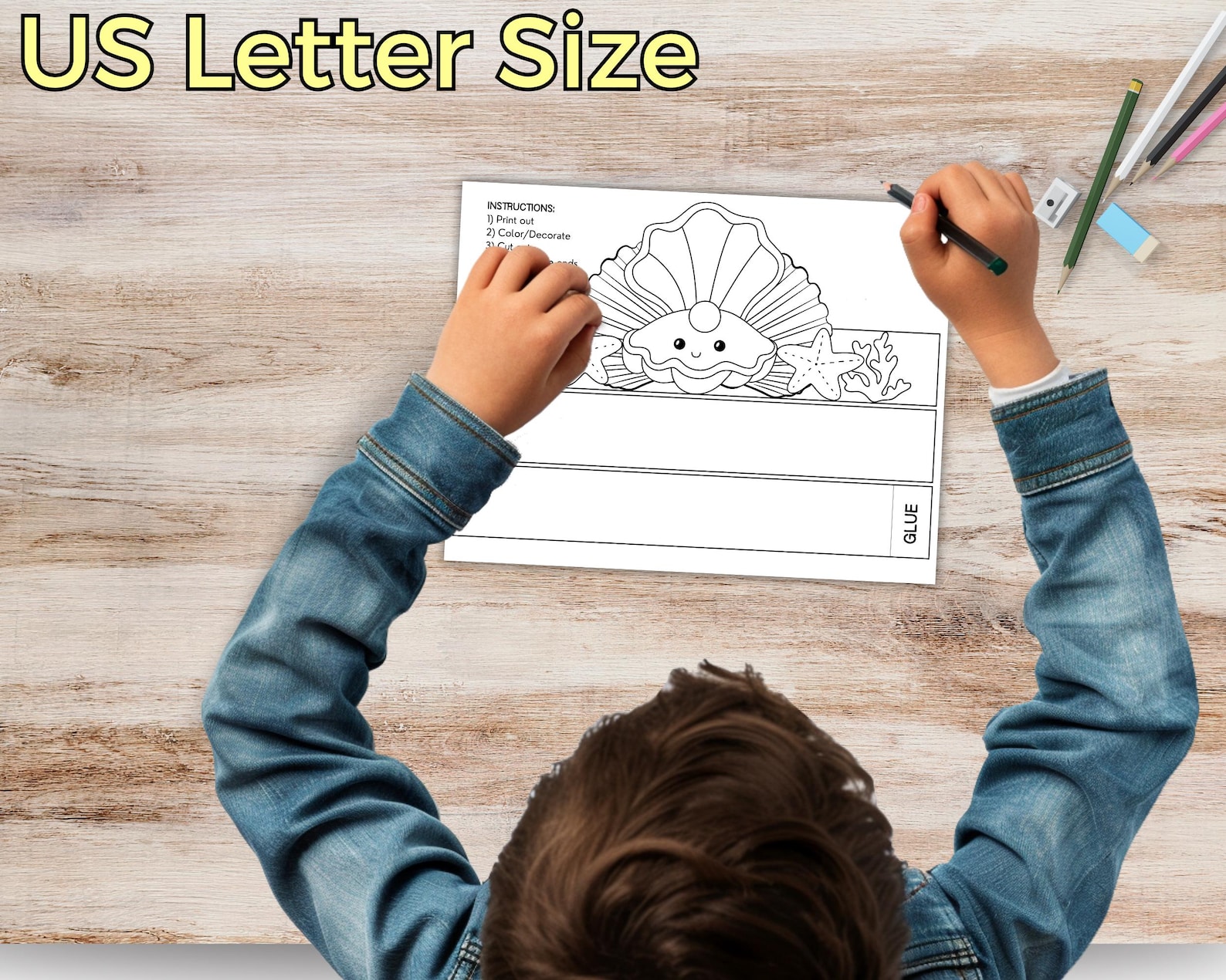 Mermaid Paper Crown, Birthday Party, Mermaid Coloring Craft for Kids ...