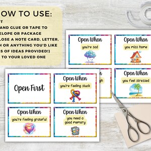 Printable Open When Envelopes College Students, 71 Open When Letters ...