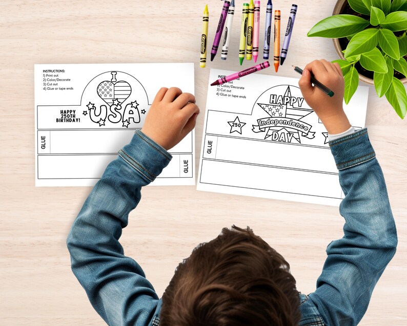 USA 250th Anniversary Paper Crowns, America 250, 1776 2026 ...