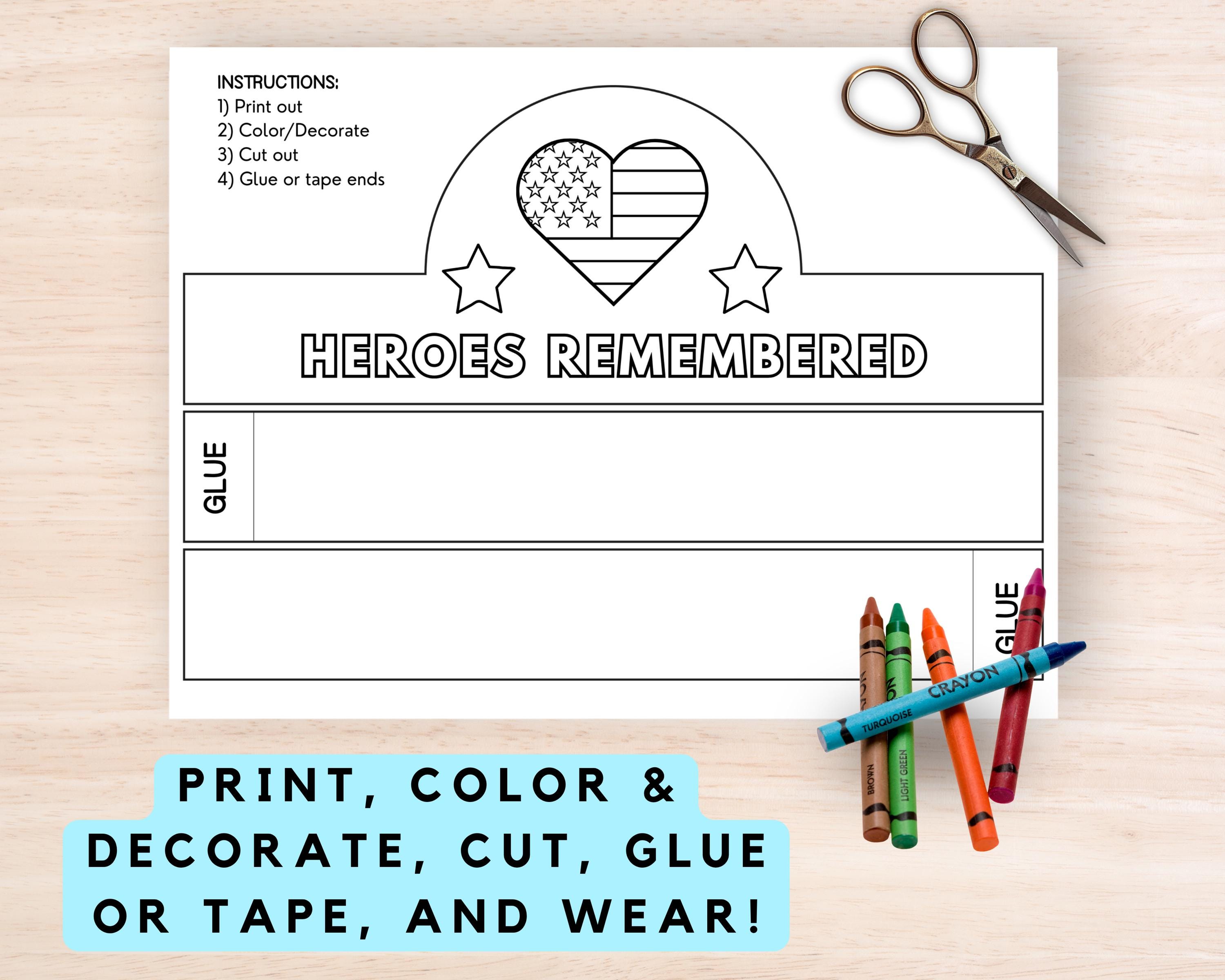 Memorial Day Paper Crowns, Veterans Remembrance Patriotic Headband ...