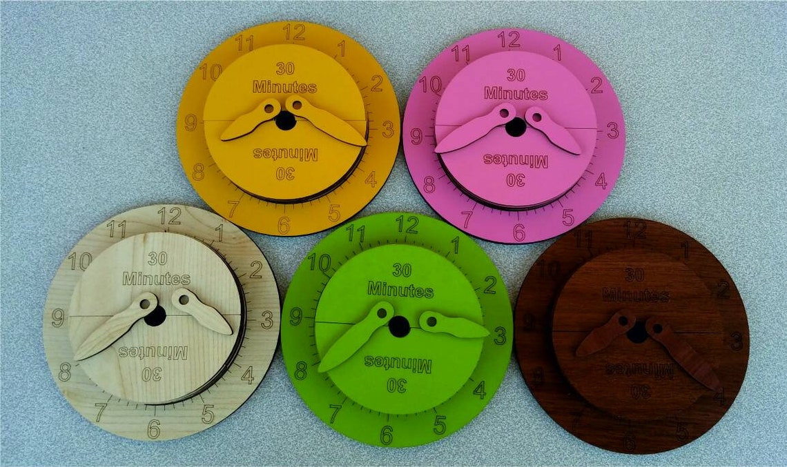 Time Fraction Learning Kit Wooden Learning Clock - Etsy