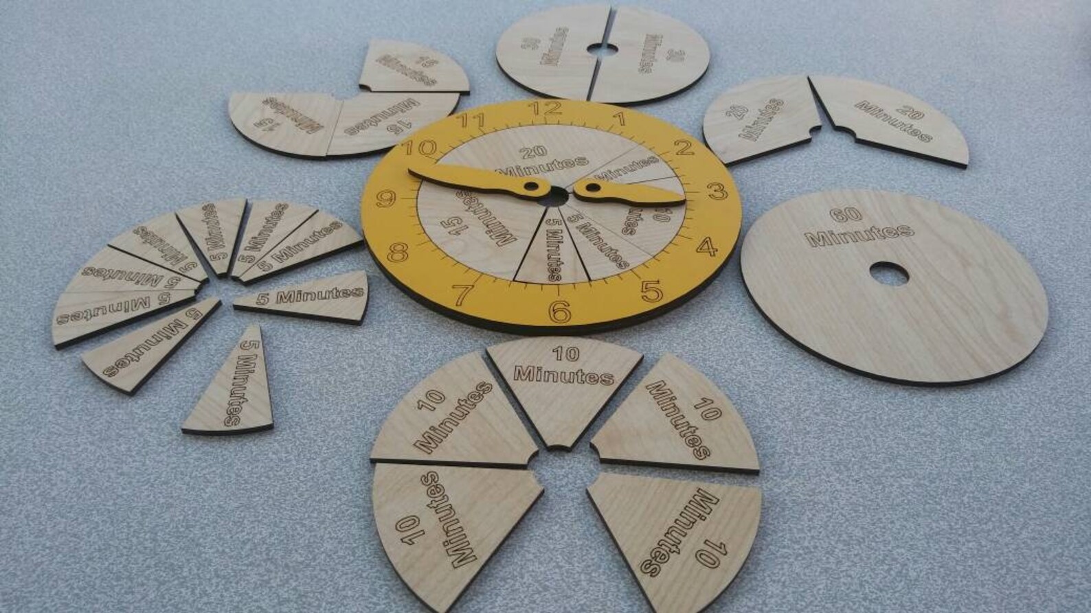 Time Fraction Learning Kit Wooden Learning Clock - Etsy