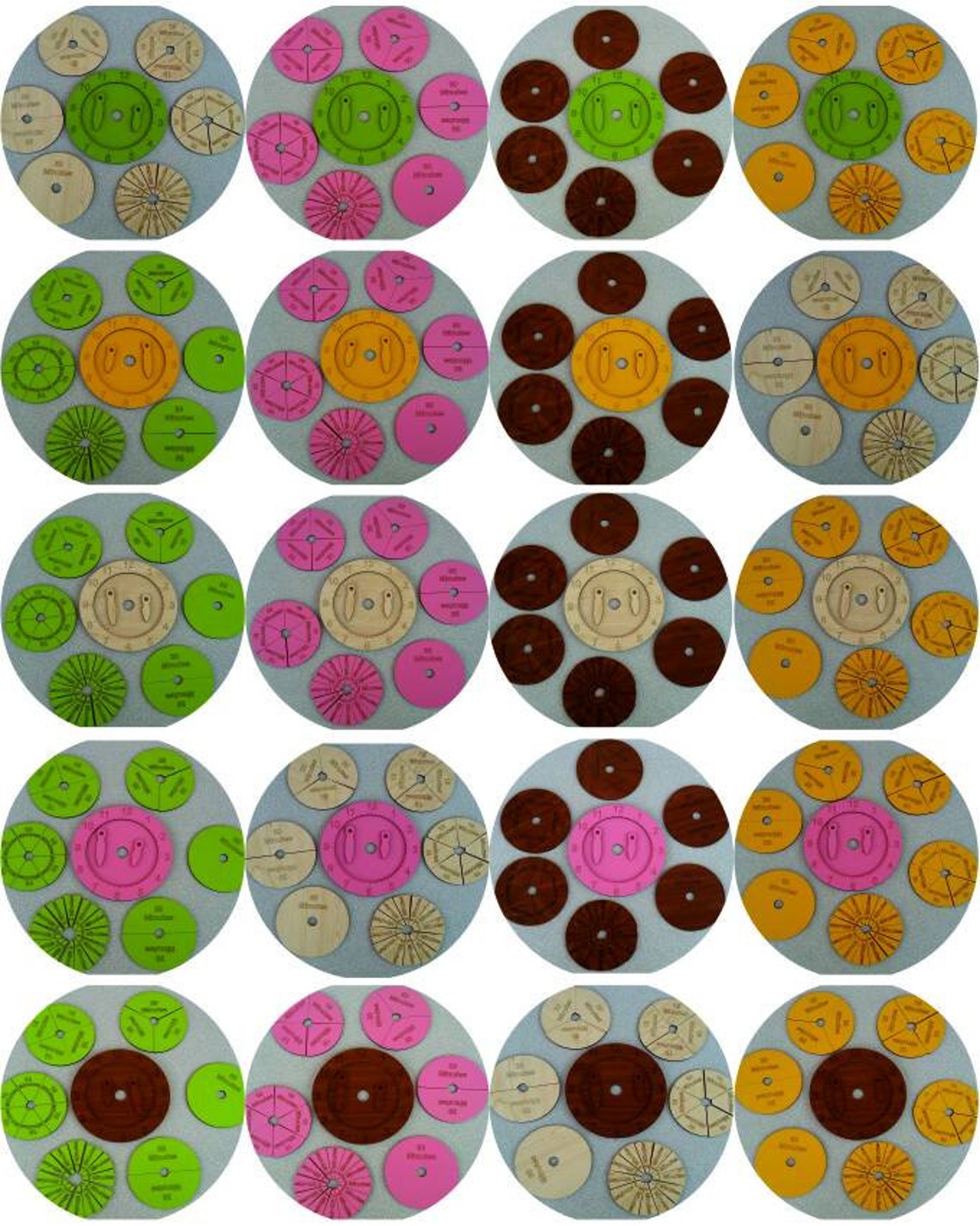 Time Fraction Learning Kit Wooden Learning Clock - Etsy