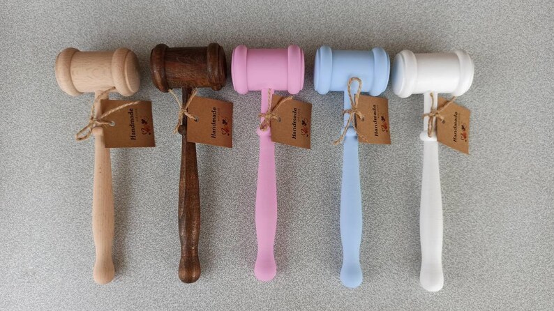 Gavel Judge's Gavel Wooden Gavel Pink Gavel Blue - Etsy