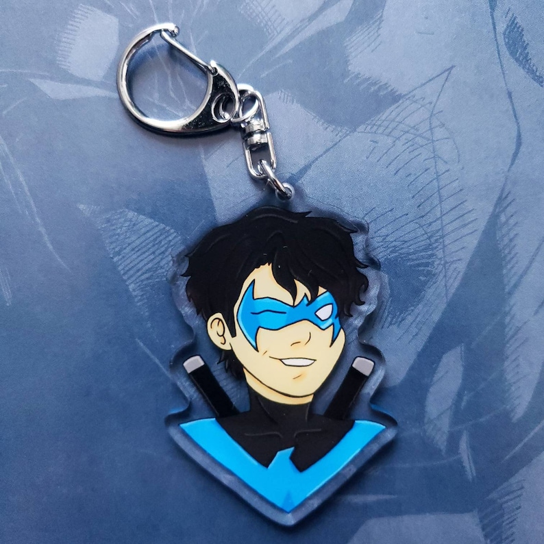 DC Superhero Batfamily Acrylic Keychain Charm - Etsy