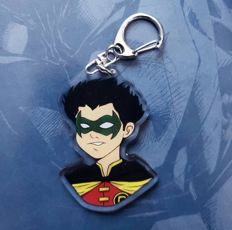 DC Superhero Batfamily Acrylic Keychain Charm - Etsy