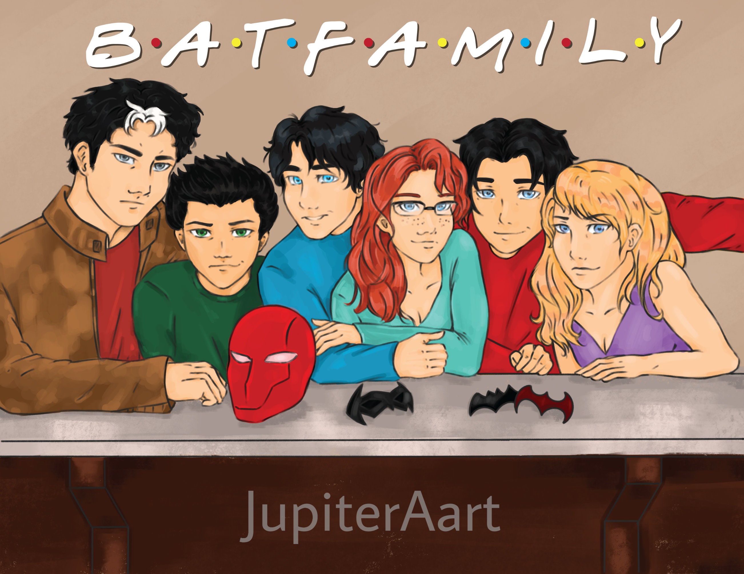 DC Superhero Batfamily Art Print - Etsy