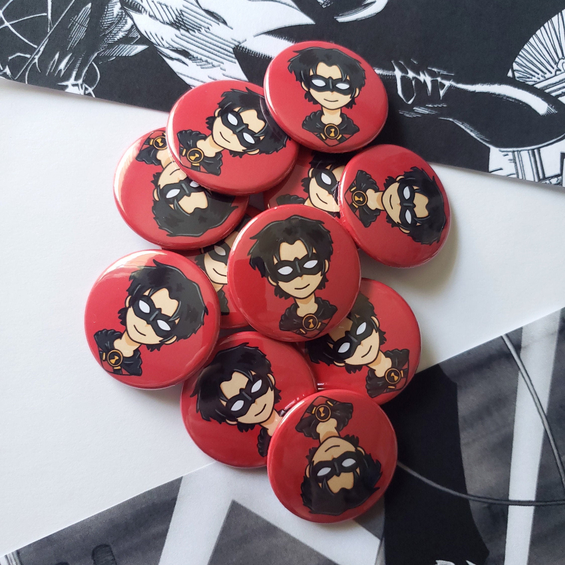 DC Superhero Batfamily Buttons - 1.5" - Etsy
