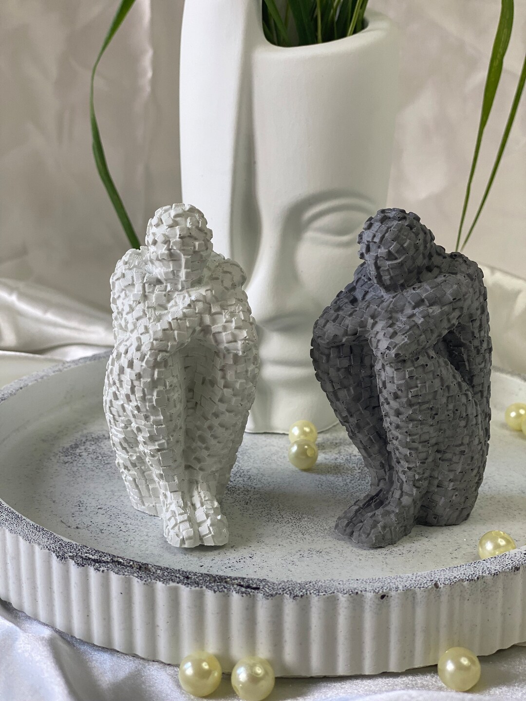 Concrete Abstract Thinker Statue, Body Sculpture, Philosophy Figurine ...