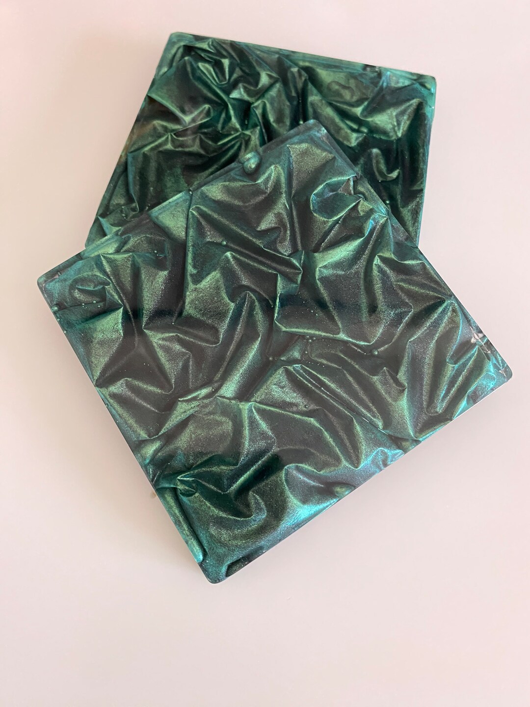 Crushed Velvet Coaster Holographic Style Square Velvet Coasters ...