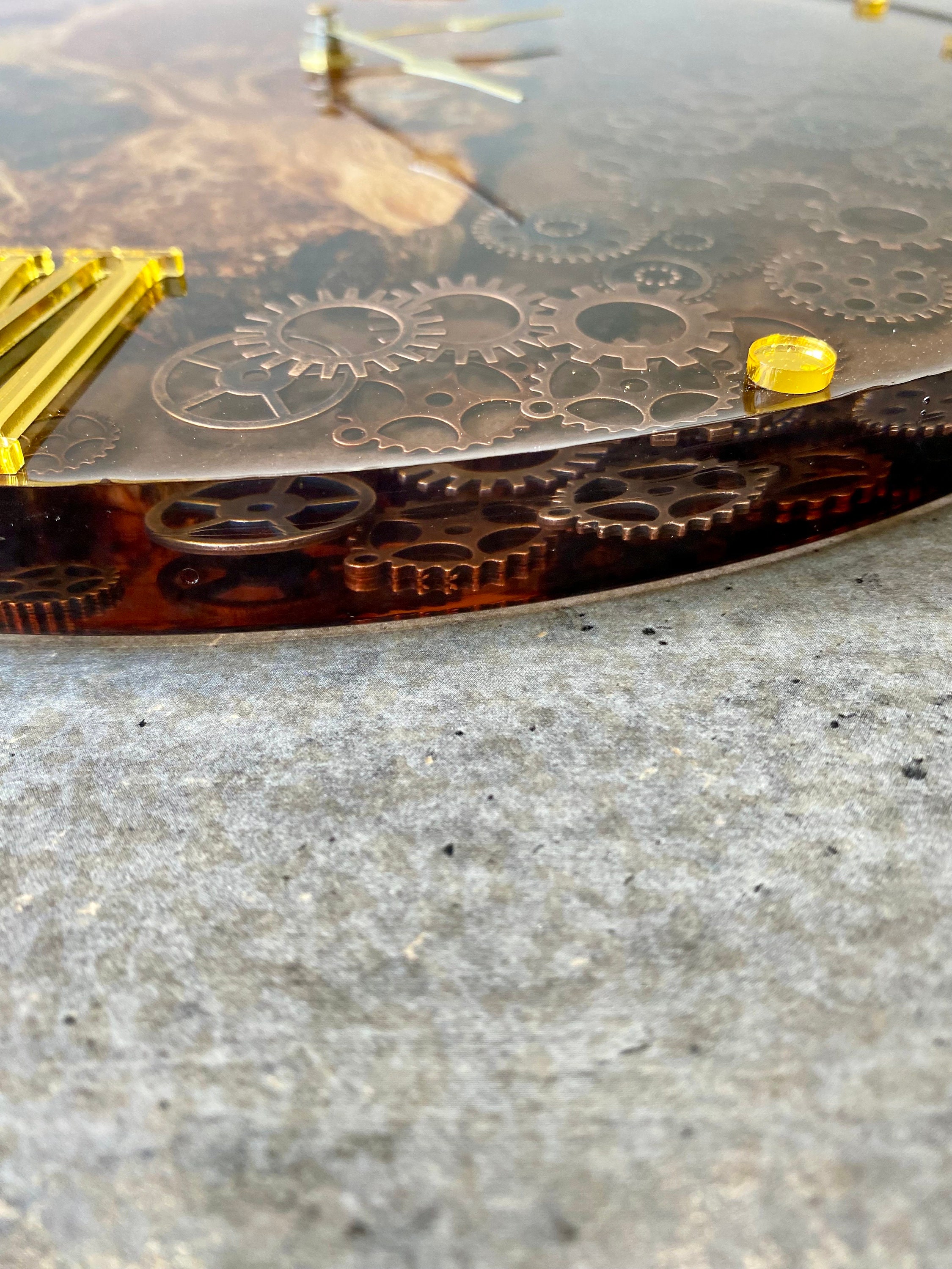 Steampunk and Oak Burr Wall Clock/industrial Style Steampunk Wall Clock / Unique Home Decor ...