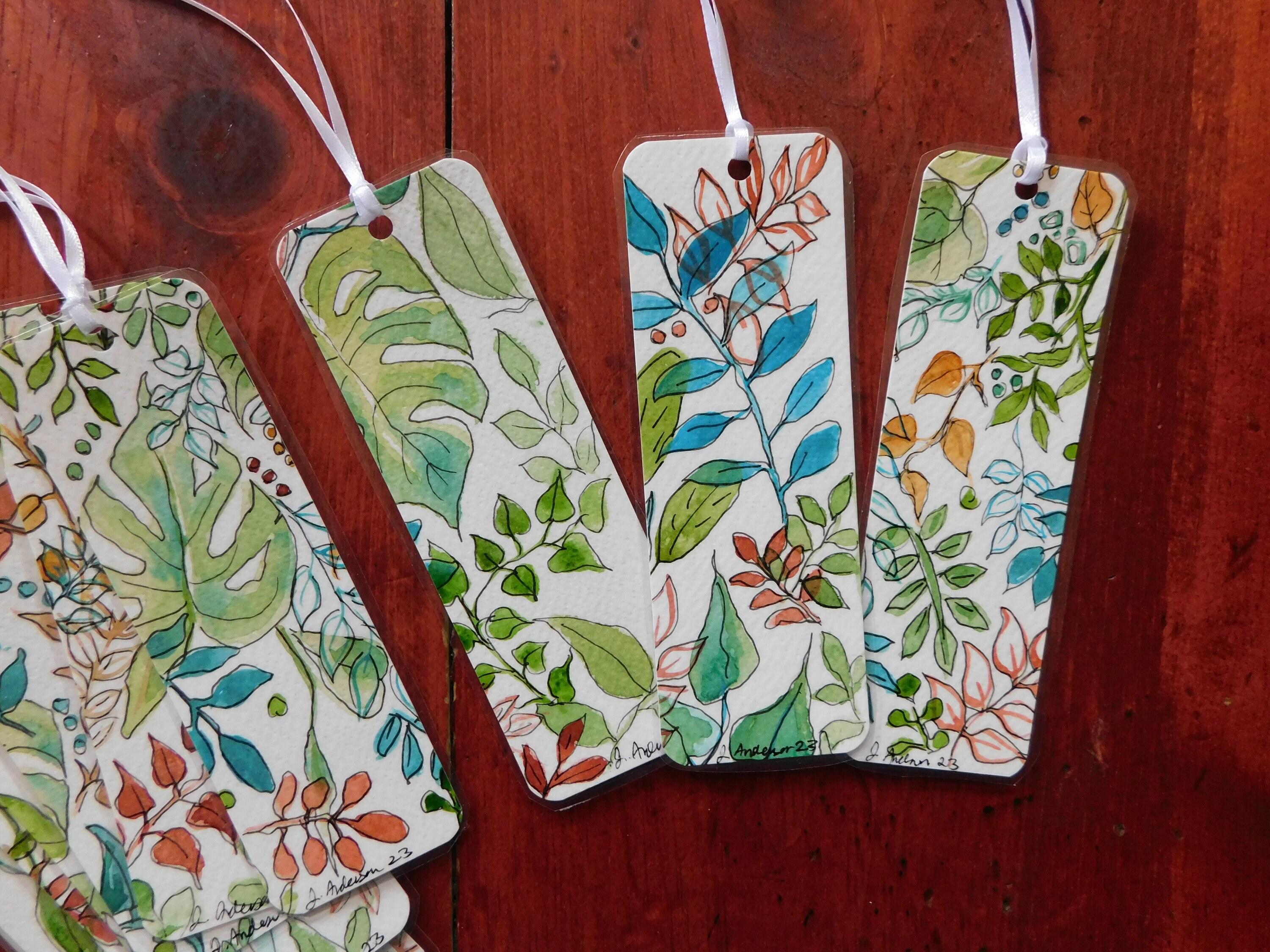 Floral Laminated Original Artwork/botanical Art/watercolor Bookmarks by ...