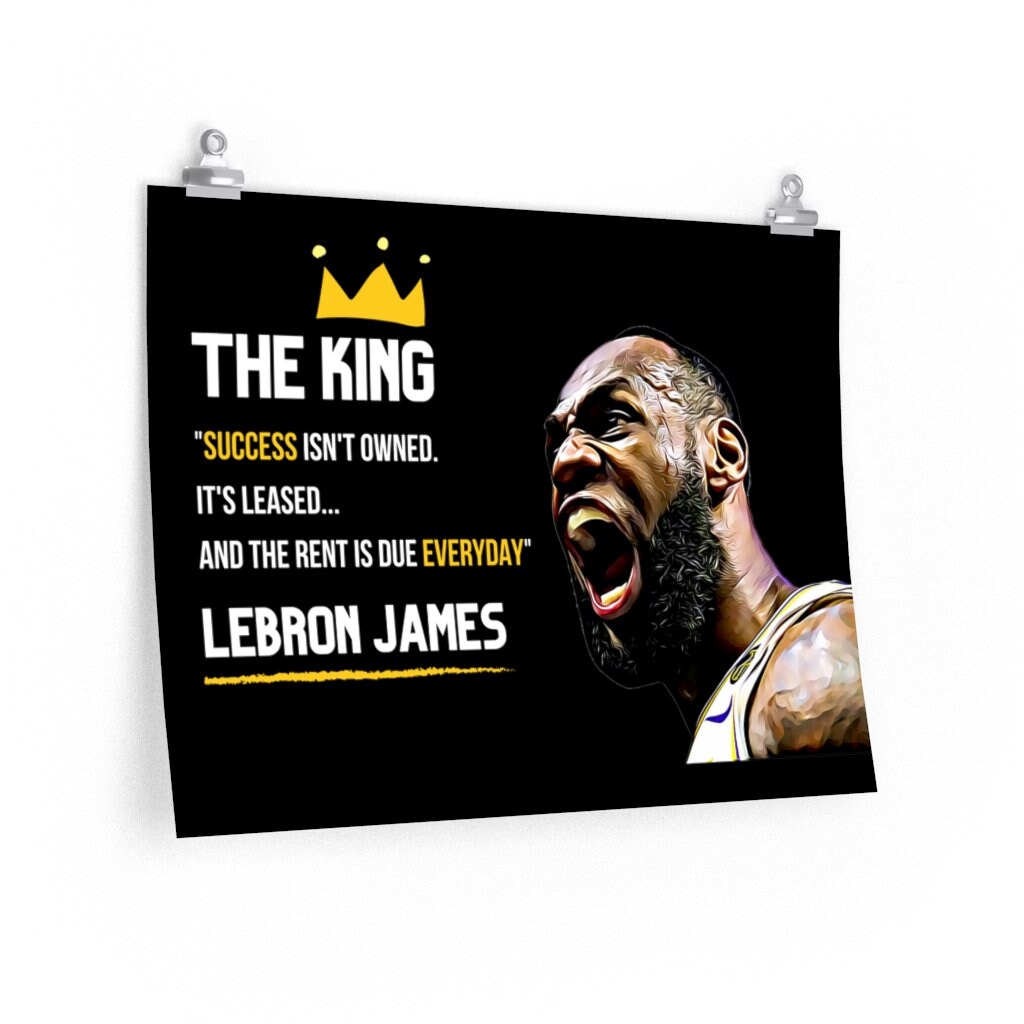 Lebron James Motivational Premium Matte Poster | Etsy