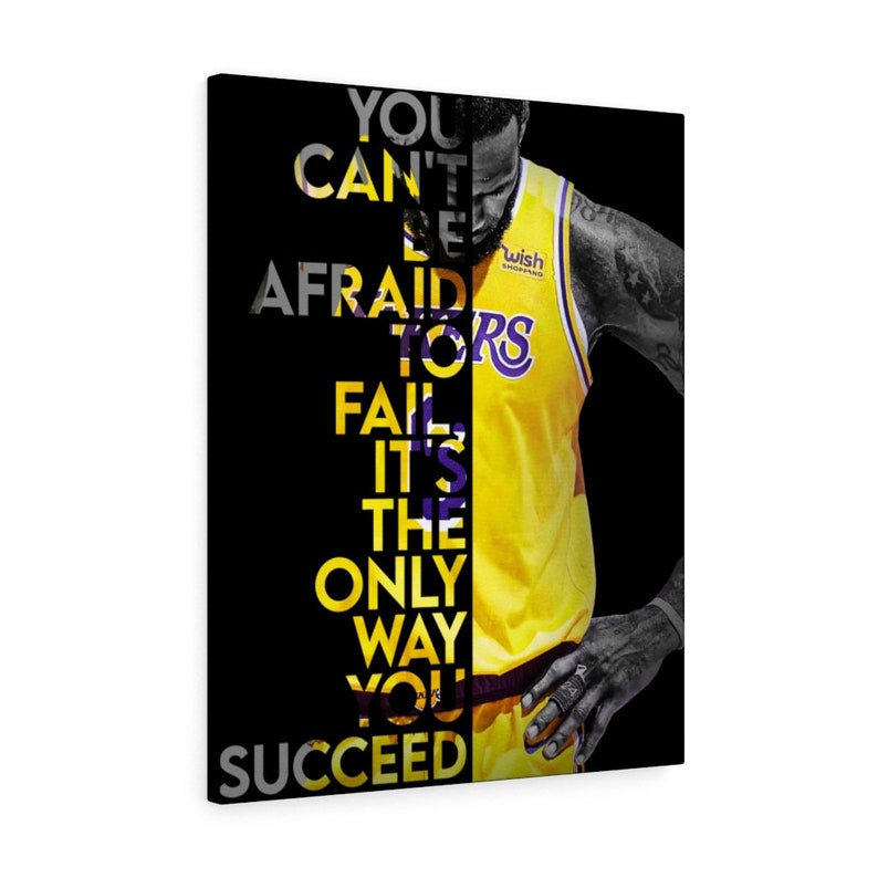 Lebron James Lakers 6 Failure Motivational Quote Canvas Poster Wall Art ...