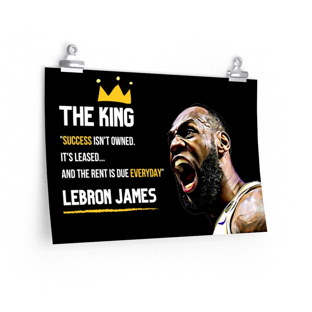Lebron James Motivational Premium Matte Poster - Etsy
