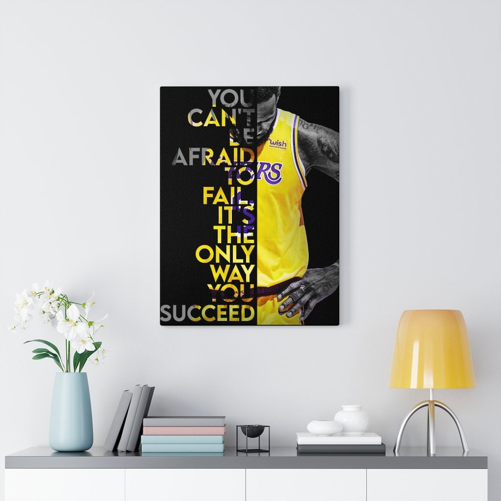 Lebron James Lakers 6 Failure Motivational Quote Canvas Poster Wall Art ...