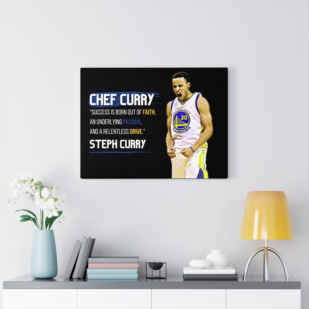Steph Curry Chef Curry Motivational Quote Canvas Wraps - Etsy