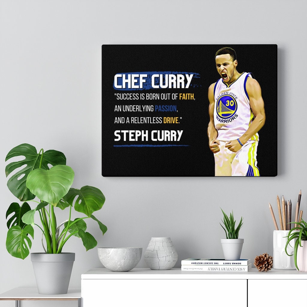 Steph Curry Chef Curry Motivational Quote Canvas Wraps - Etsy