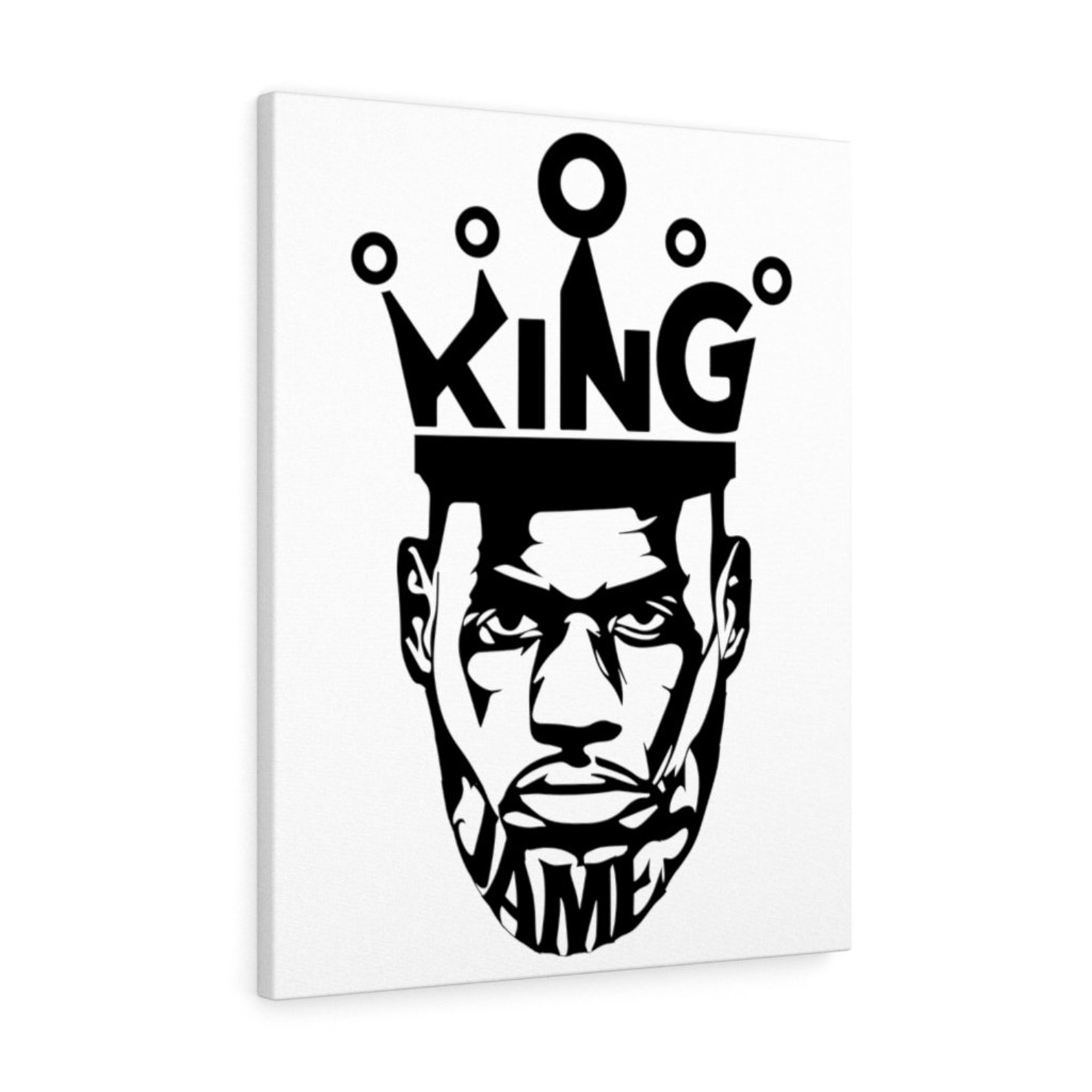 King Lebron James Los Angeles Lakers Word Art Minimalist Black & White ...