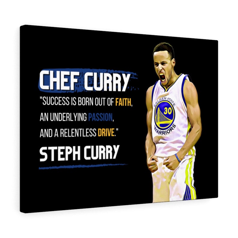 Steph Curry Chef Curry Motivational Quote Canvas Wraps - Etsy