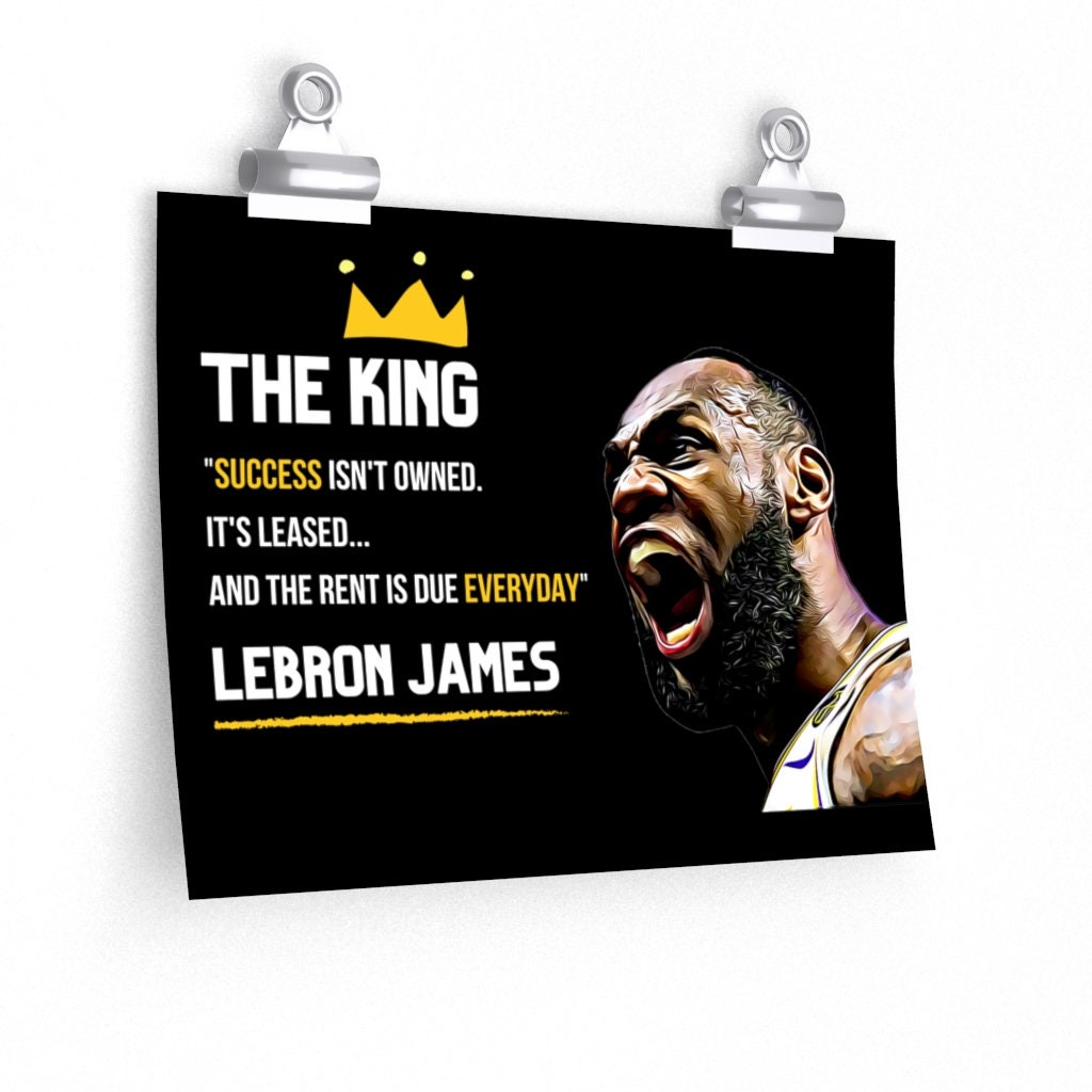 Lebron James Motivational Premium Matte Poster - Etsy