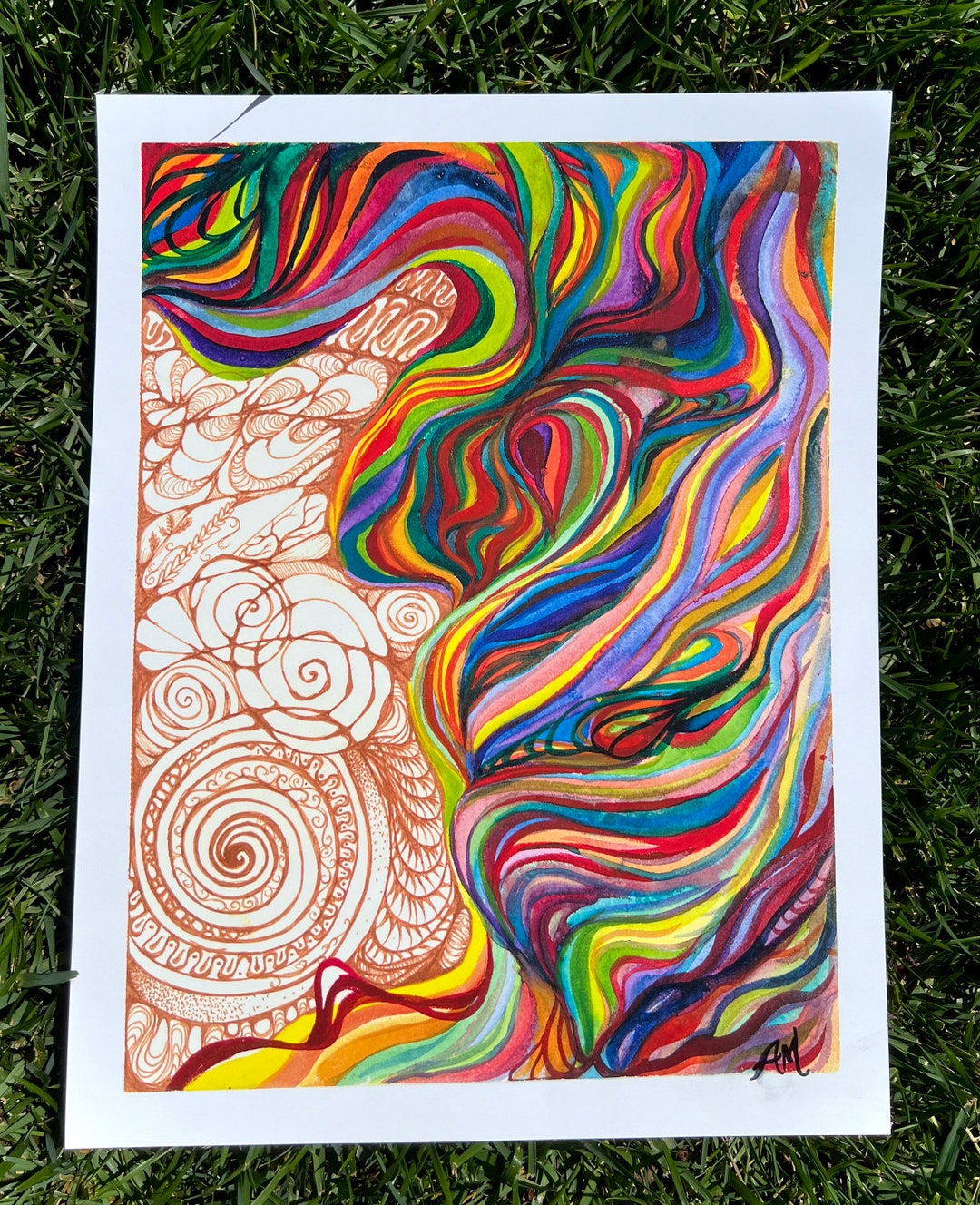 WORLDS IN WHIRLS Watercolor Print - Etsy