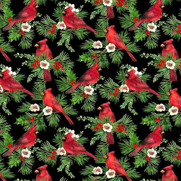 Cardinal Fabric - Etsy